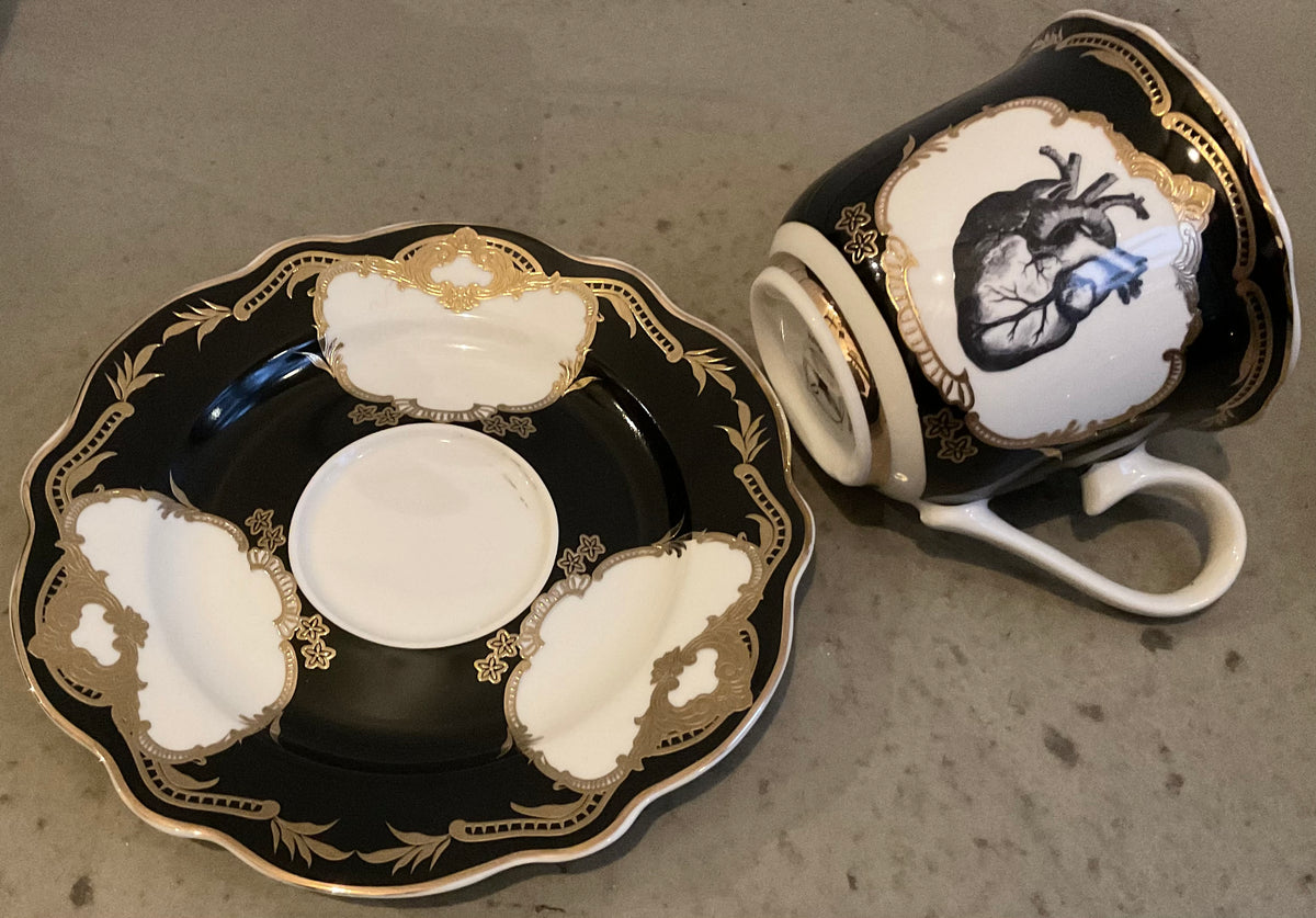 Edgar Allan Poe Tea Set, 11 pieces, Black, green, pink, blue or white ...