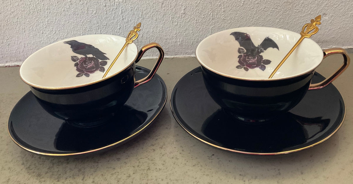 Raven & Bat Tea Set – Angioletti Designs