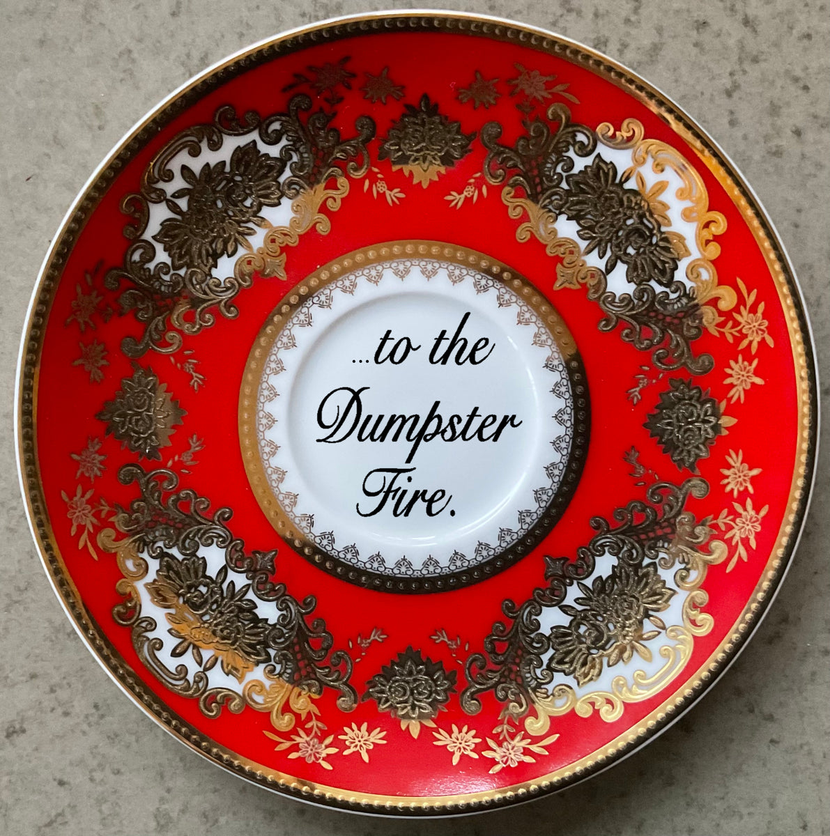 You are All Invited. Lovely Bright Red Teacup & Saucer Set, 8 Ounces ...